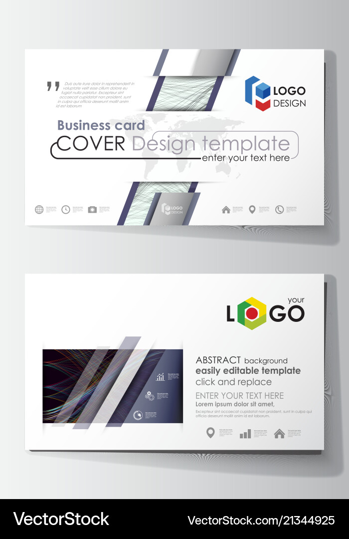 Business card templates cover template easy Vector Image