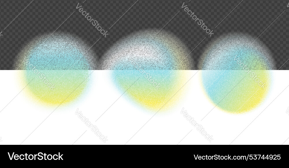 Geometric colorful grainy shapes set gradient Vector Image