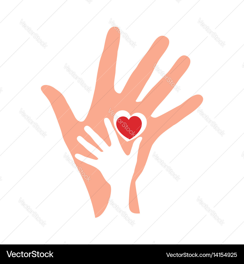 Loving hands Royalty Free Vector Image - VectorStock