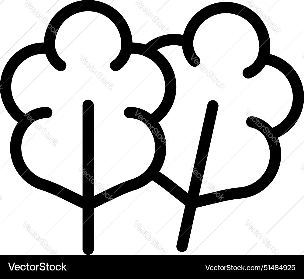 Minimalist of two trees Royalty Free Vector Image