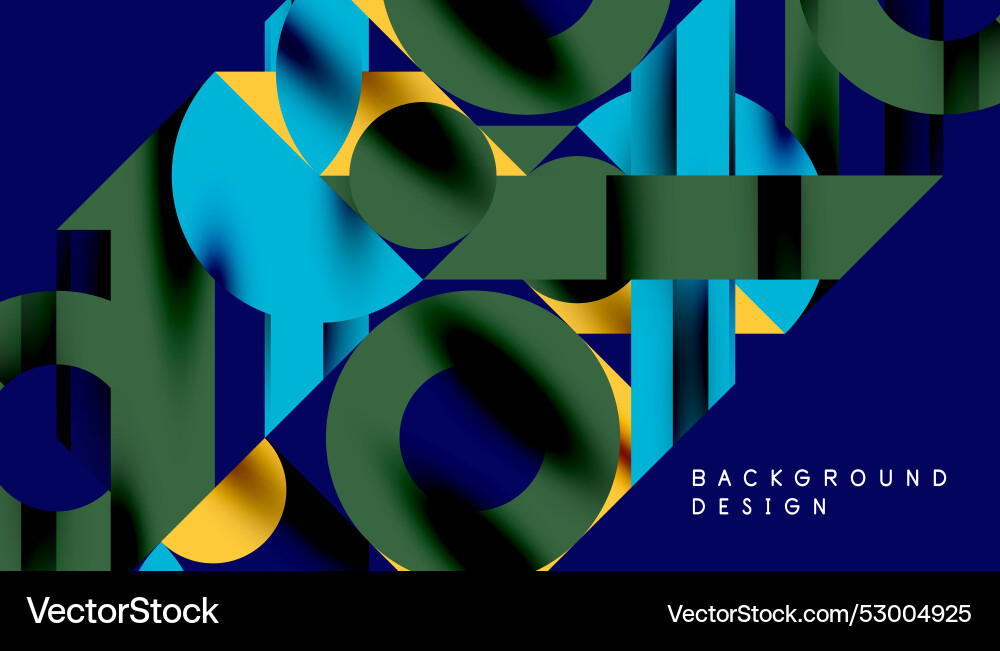 Neo memphis geometric pattern with circles Vector Image