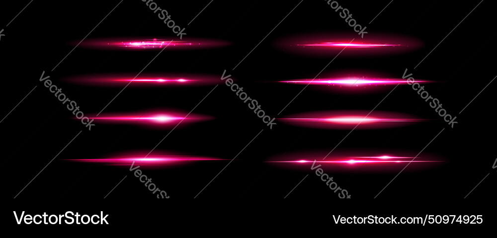 Pink light flare effect with magic lens sparkle Vector Image