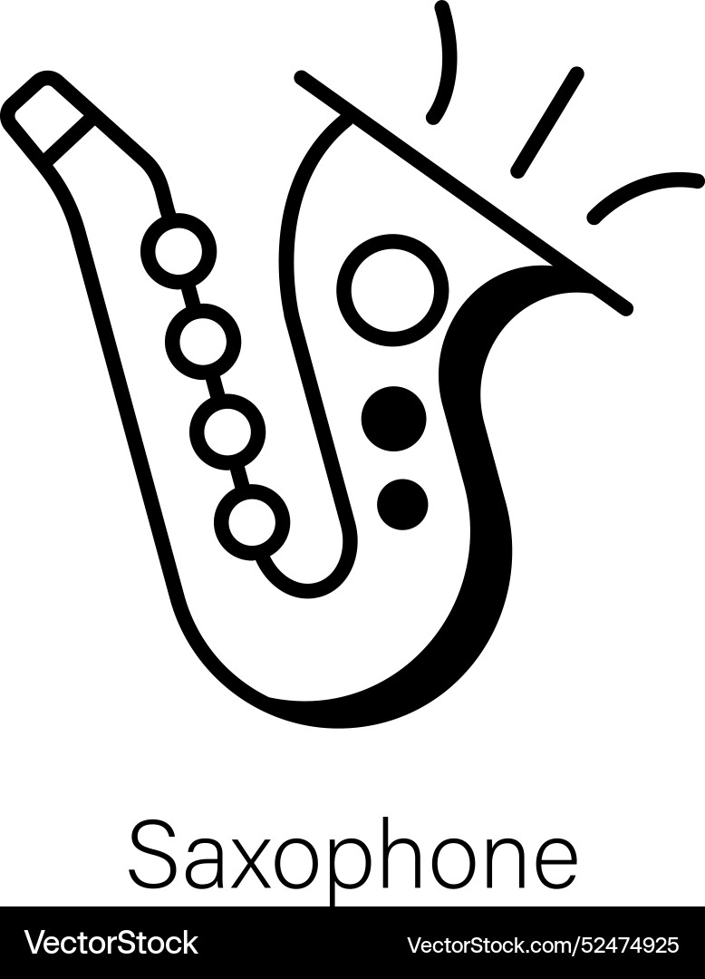 Saxophone Royalty Free Vector Image - VectorStock
