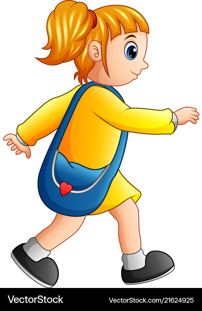 Cartoon Girl Walking