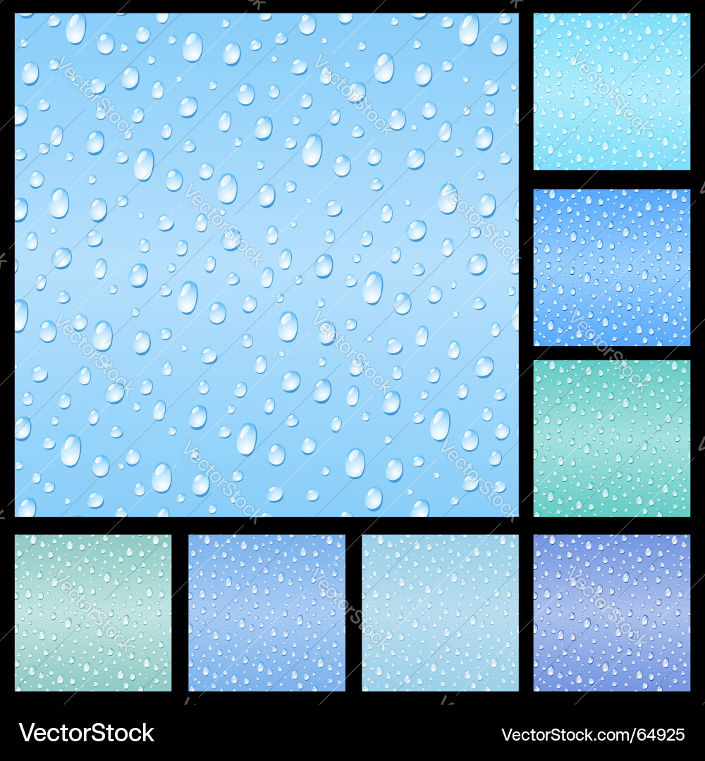 Water drops Royalty Free Vector Image - VectorStock