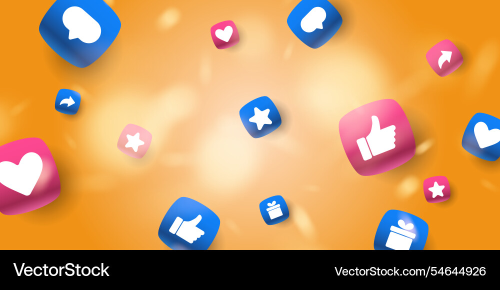 Background with social media icons Royalty Free Vector Image
