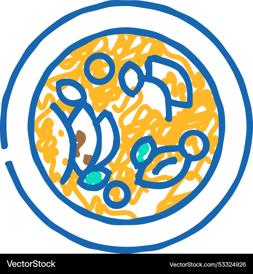 Clam chowder sea cuisine icon doodle Royalty Free Vector