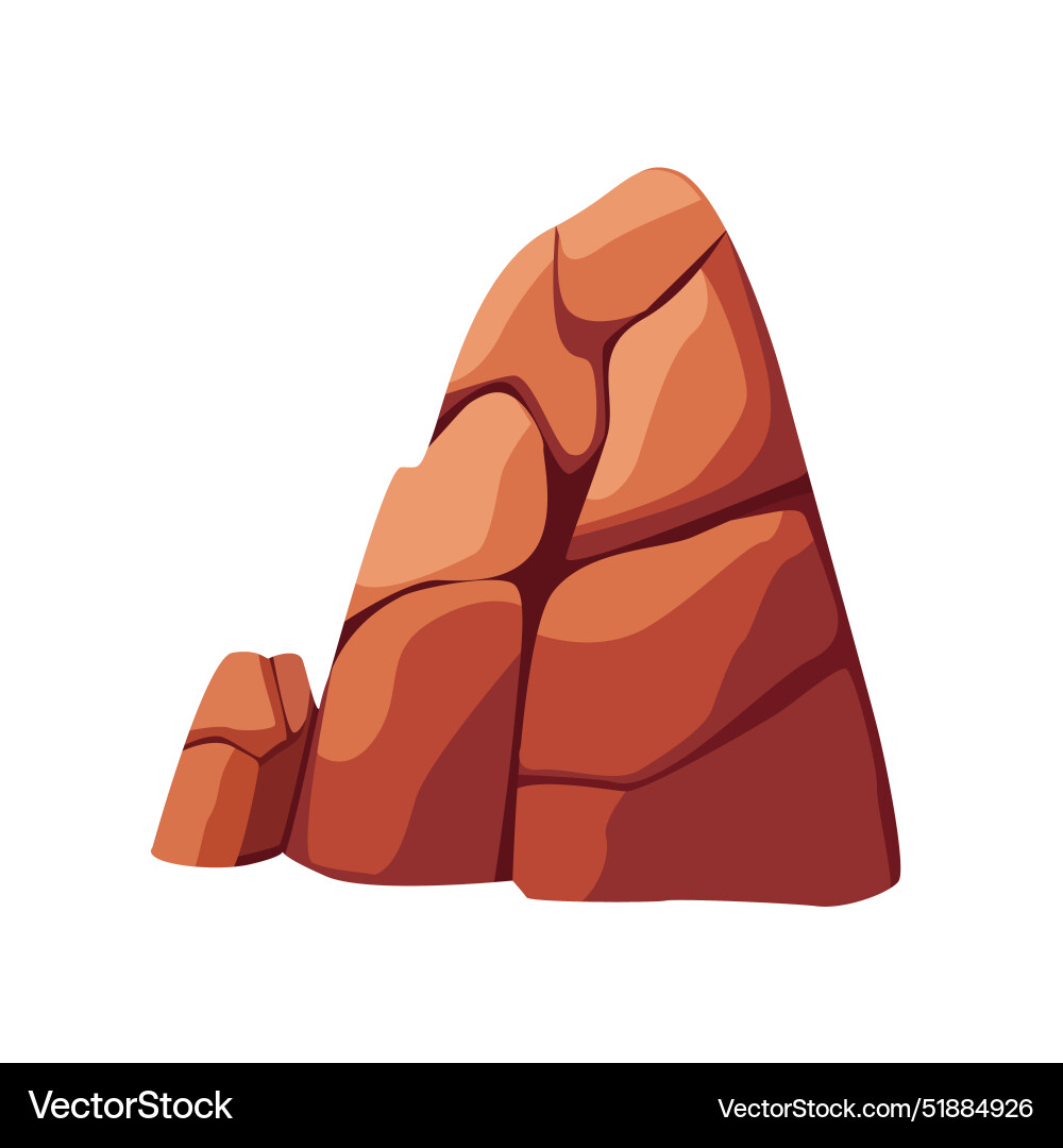 Cracked desert rock stone Royalty Free Vector Image