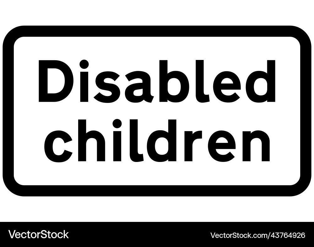 Disabled children Royalty Free Vector Image - VectorStock