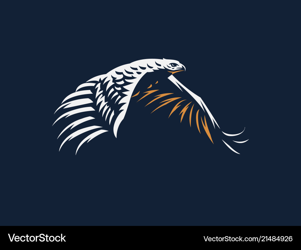 Flying eagle Royalty Free Vector Image - VectorStock