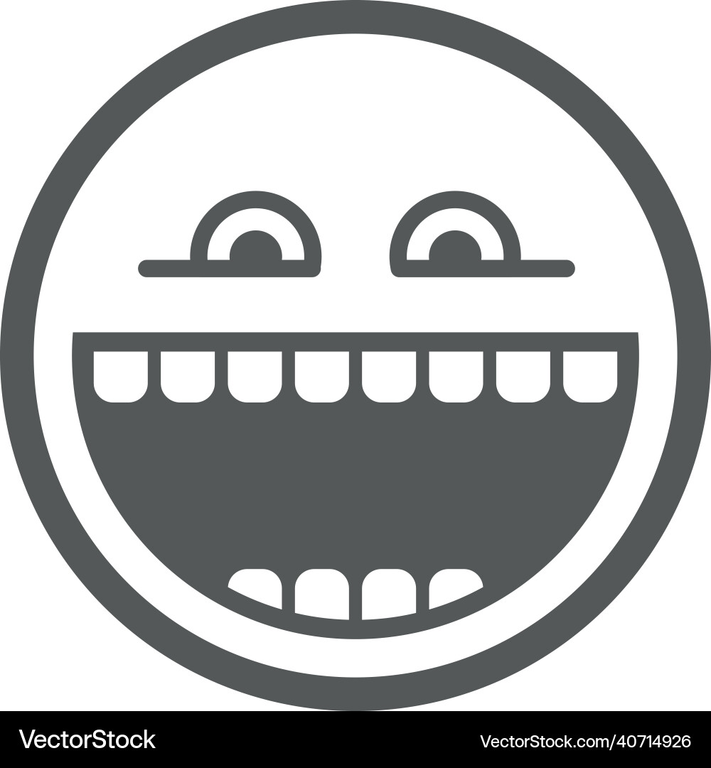Lol face expression loudly laughing emoji Vector Image