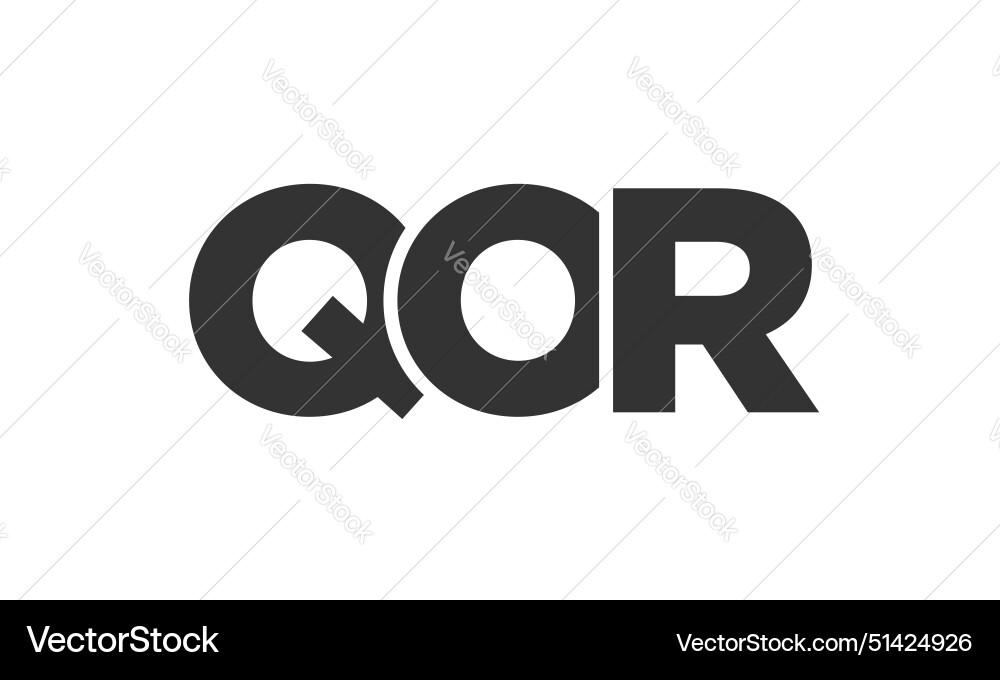 Qor logo design template with strong and modern Vector Image