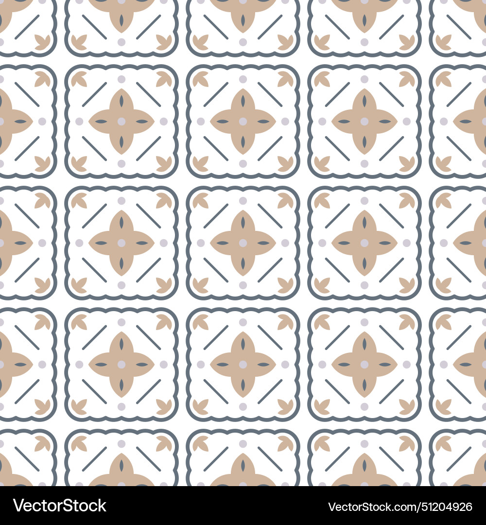 Seamless ornamental geometric pattern tile Vector Image