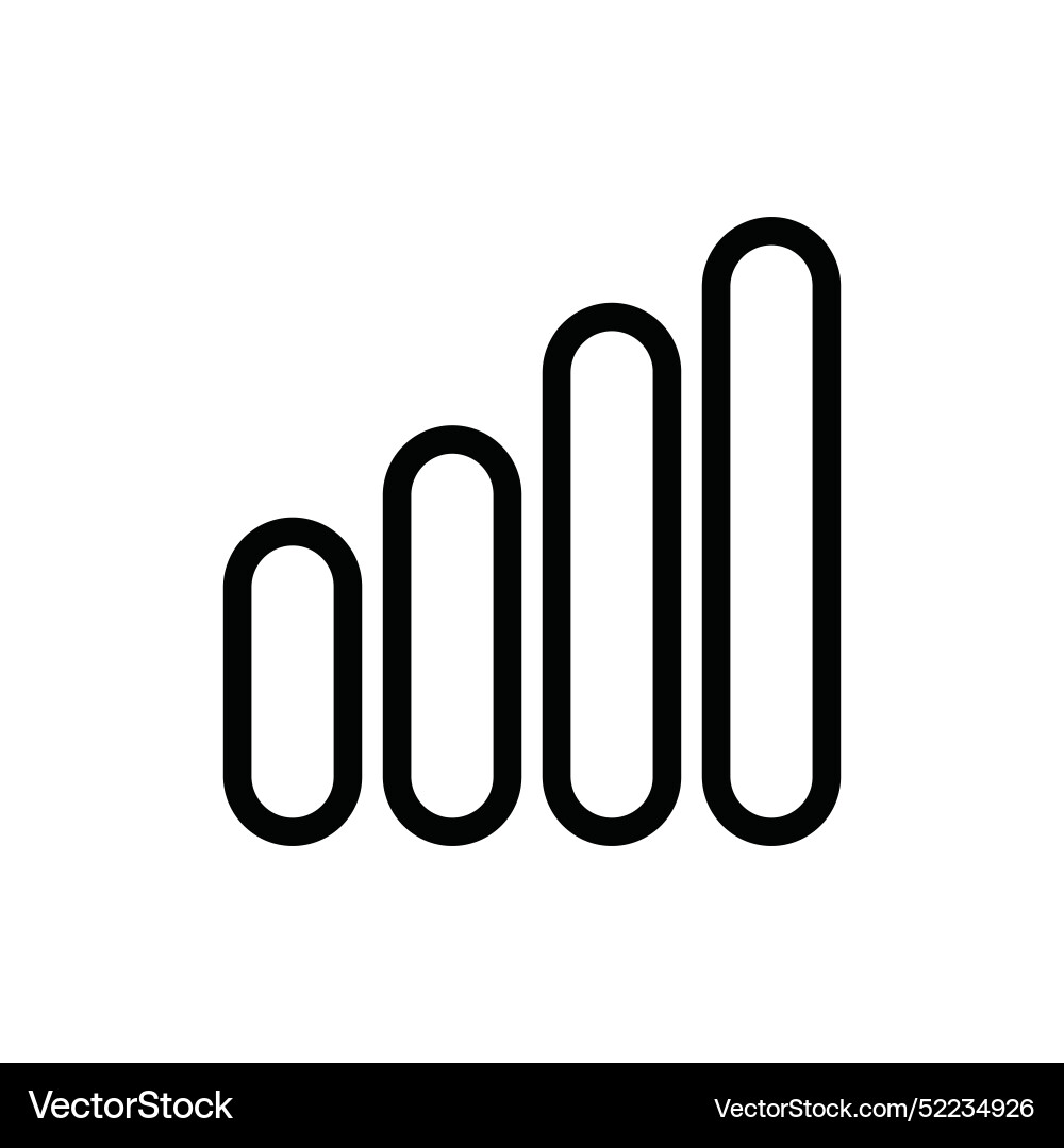 Signal icon black line art logo Royalty Free Vector Image