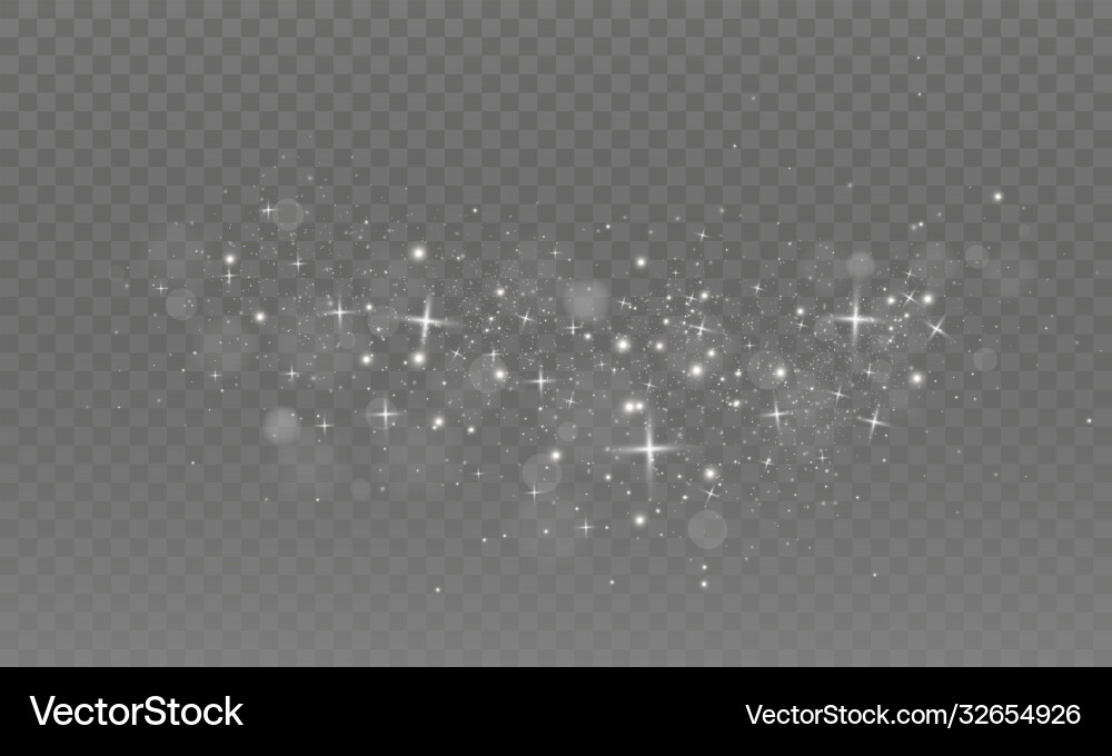 White dust sparks Royalty Free Vector Image - VectorStock