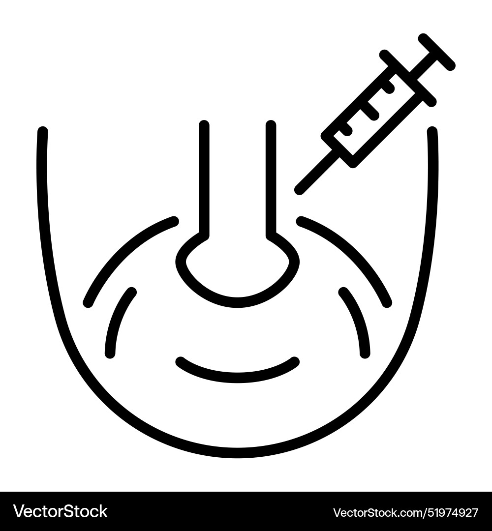 Botox facelift icon in thin line style graphic Vector Image