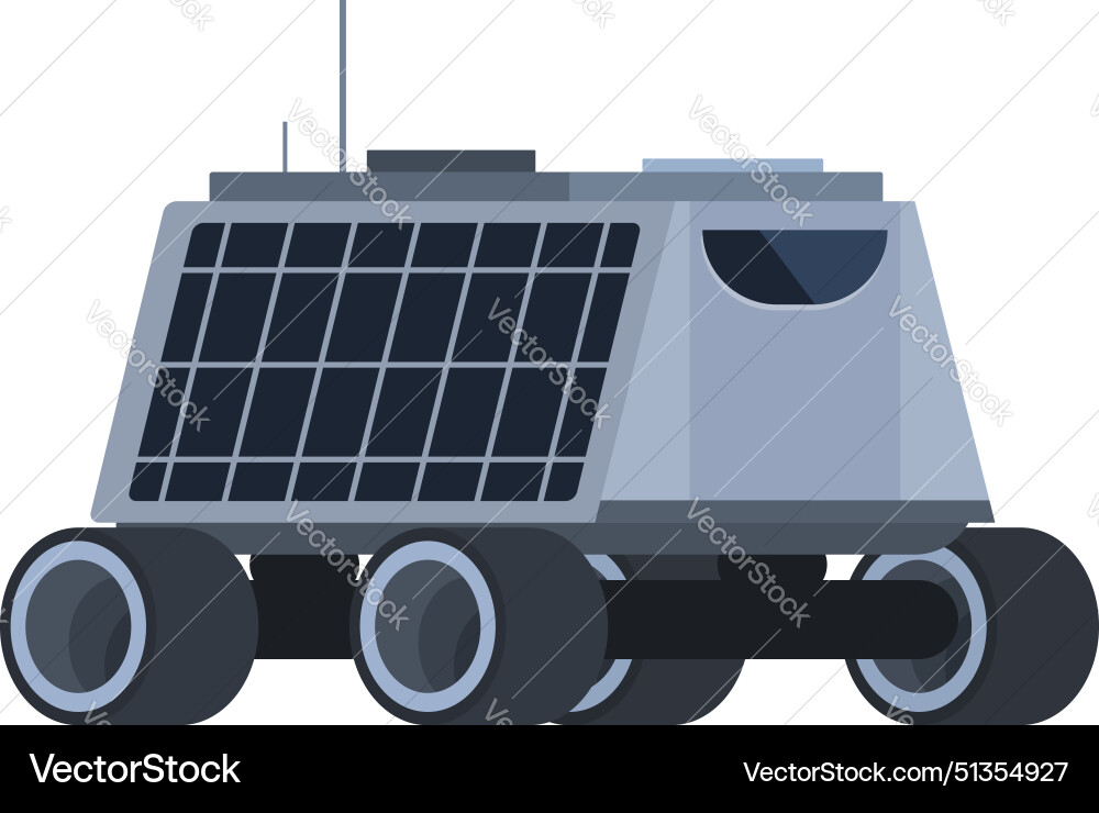 Cartoon lunar rover Royalty Free Vector Image - VectorStock