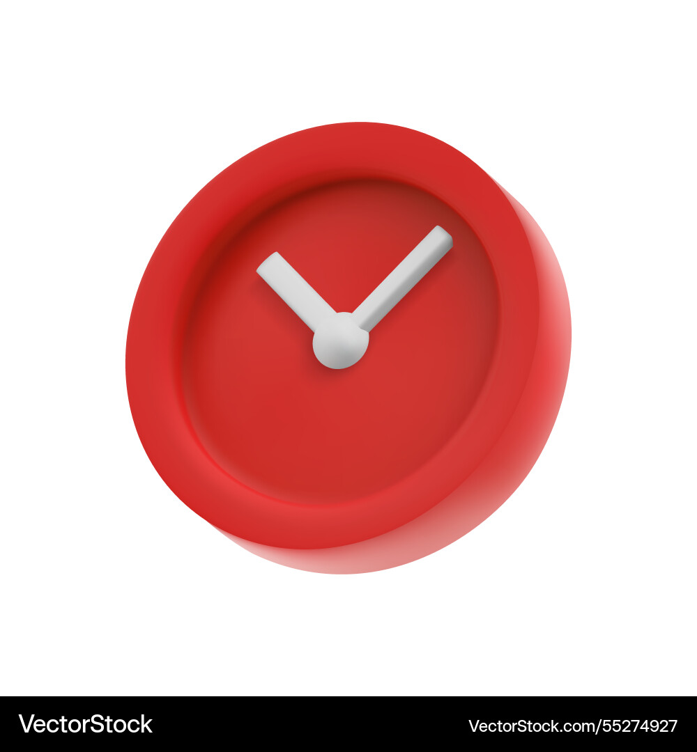 Clock with handles and face limited time Vector Image