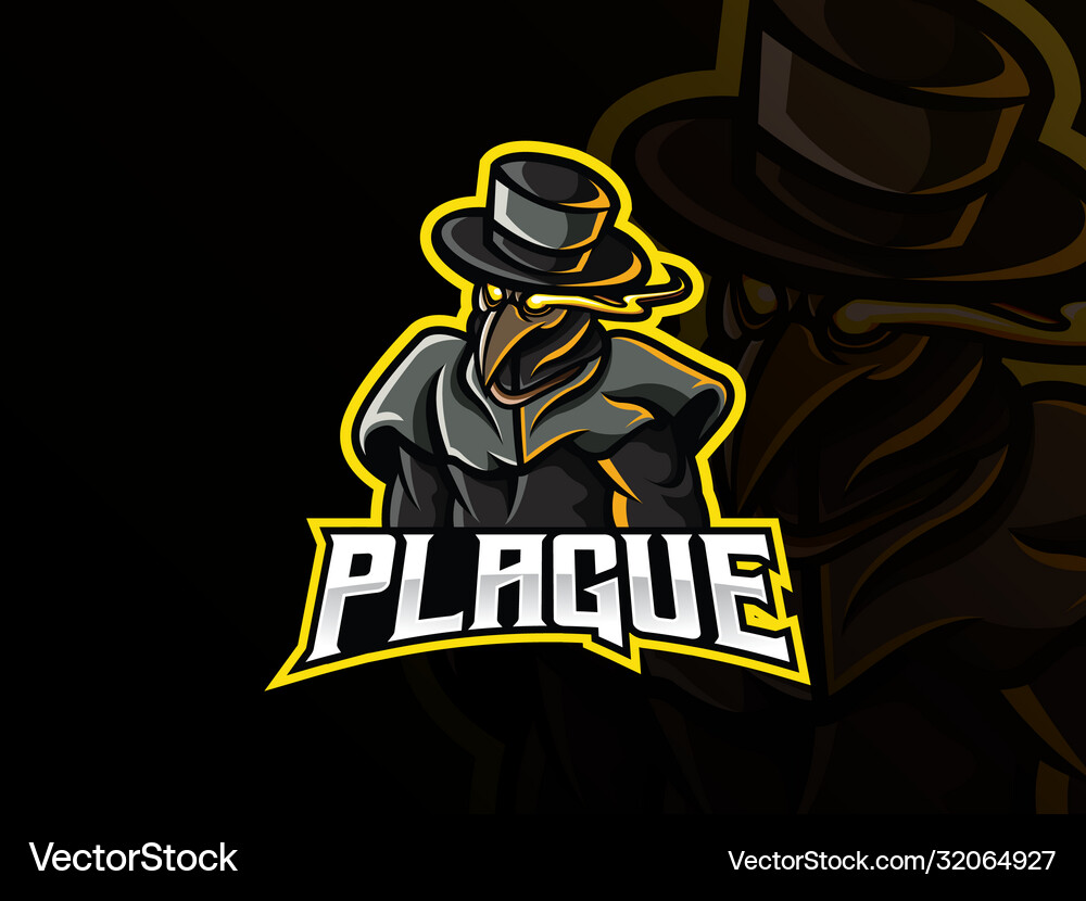 Doctor plague mascot Royalty Free Vector Image