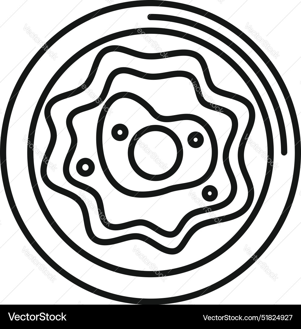 Egg cell biology icon showing human ovum structure