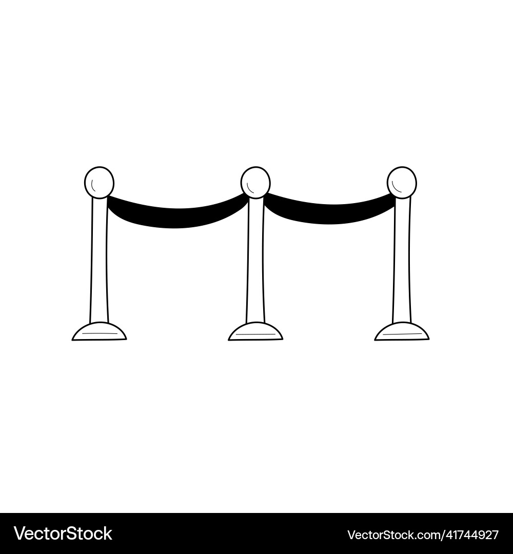 Movie ceremony barrier doodle line icon Royalty Free Vector