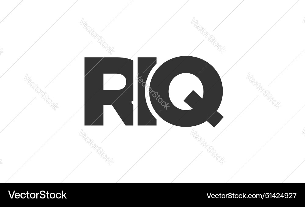 Riq logo design template with strong and modern Vector Image
