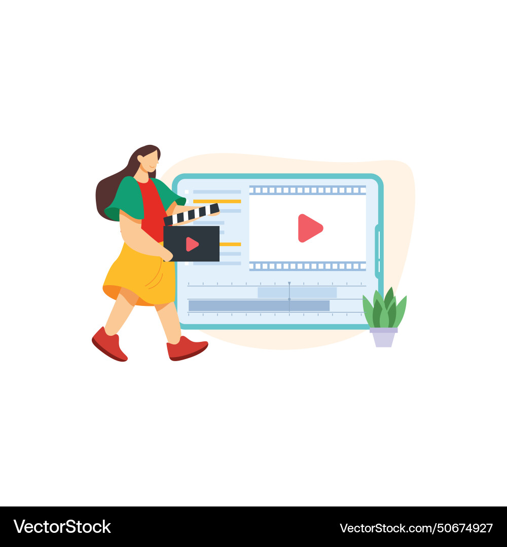 Video editing Royalty Free Vector Image - VectorStock