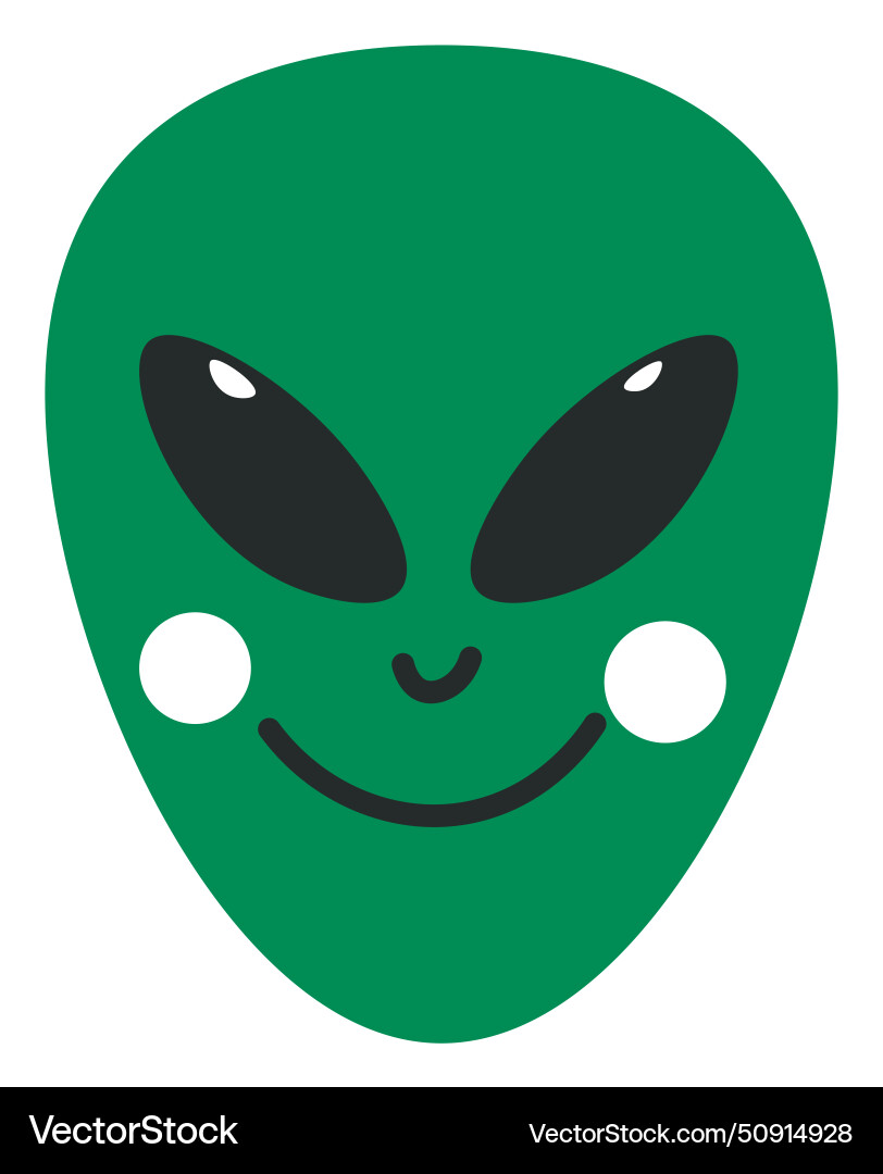 Alien character face extraterrestrial personage Vector Image