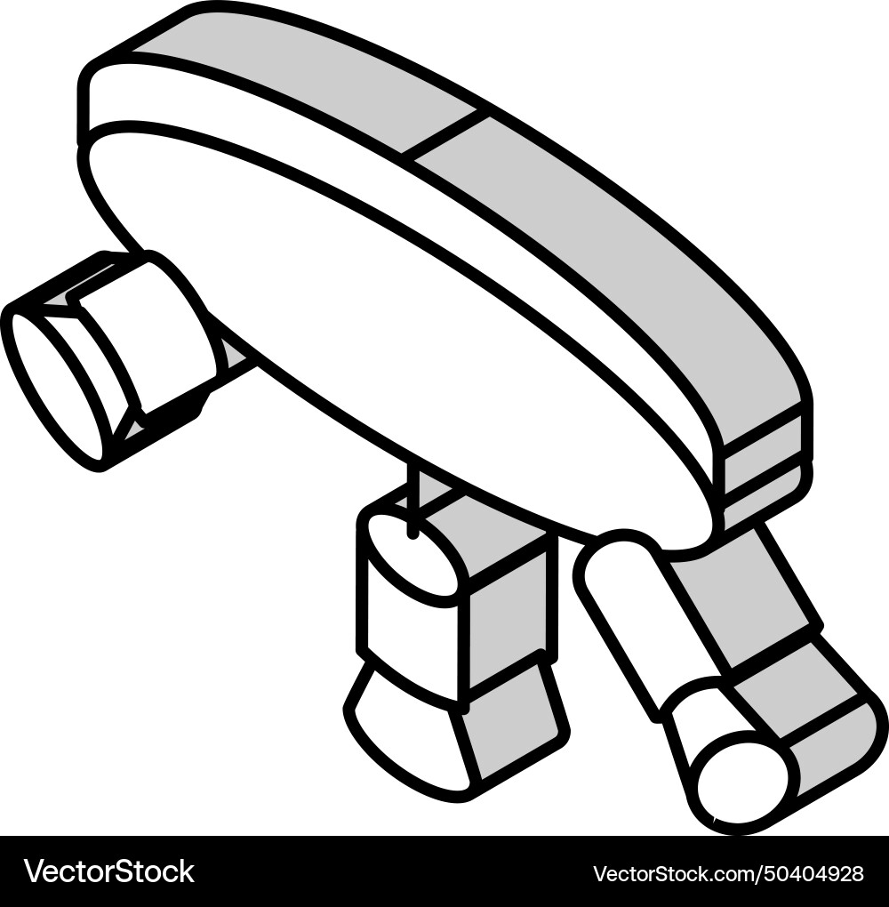 Apartment lamp ceiling isometric icon Royalty Free Vector