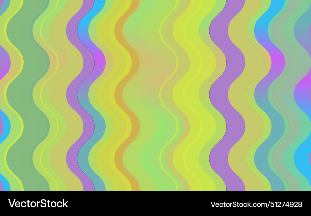 Colorful curved wavy stripes abstract retro Vector Image