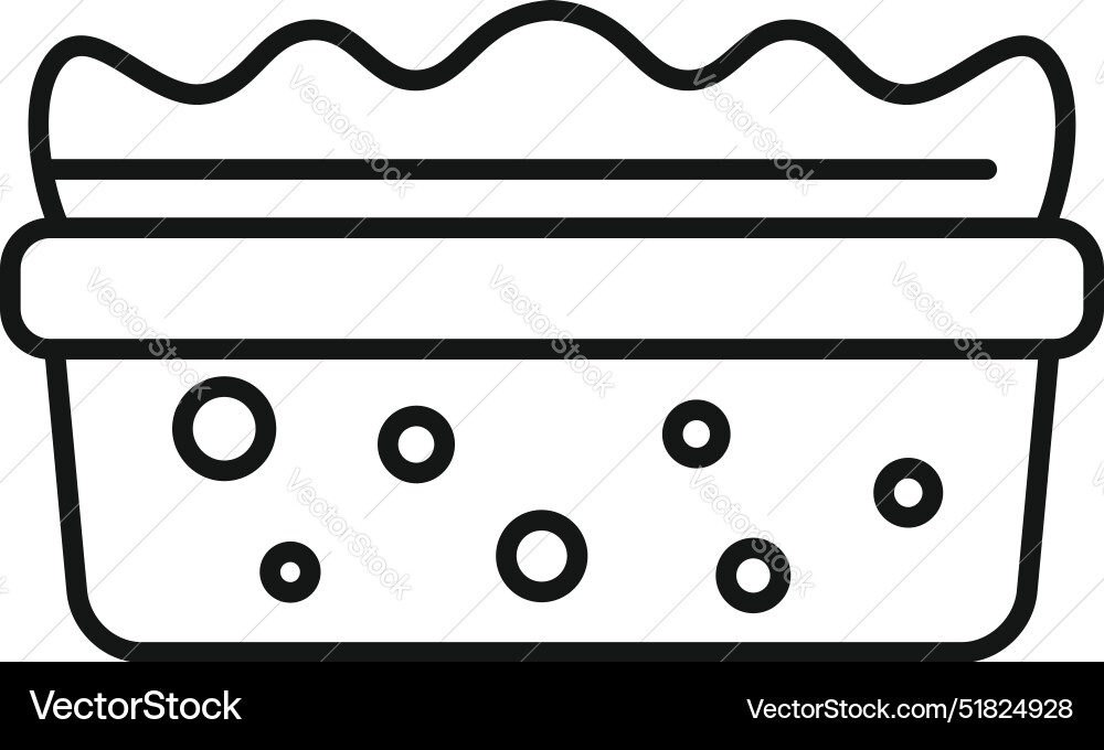 Container for soaking laundry filled with water Vector Image