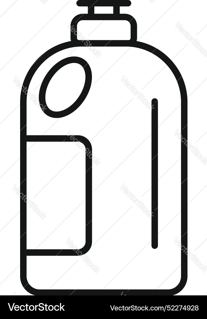 Laundry detergent bottle line icon cleaning Vector Image