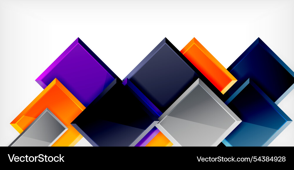 Square shape color abstract geometry Royalty Free Vector