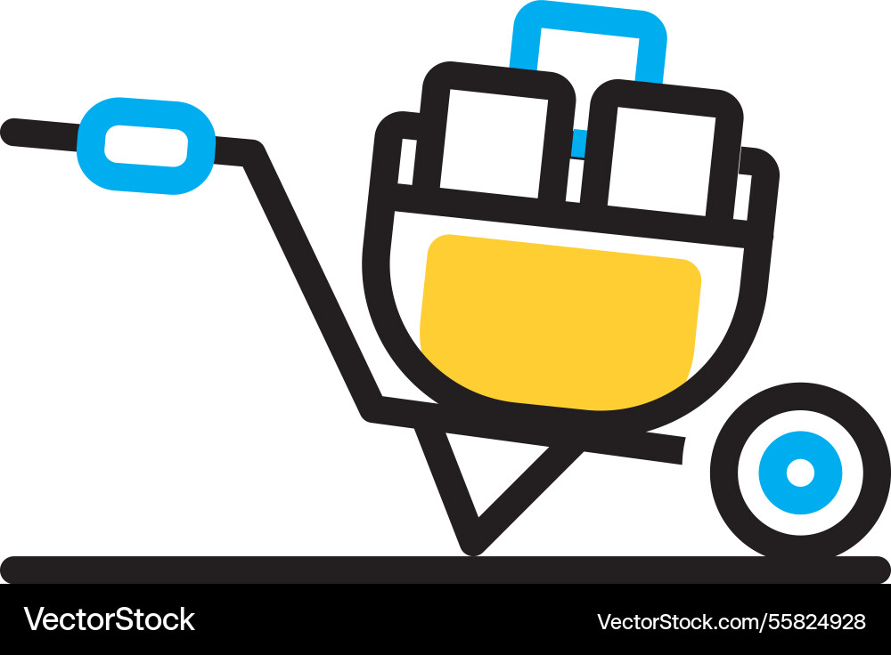 Wheel barrow Royalty Free Vector Image - VectorStock