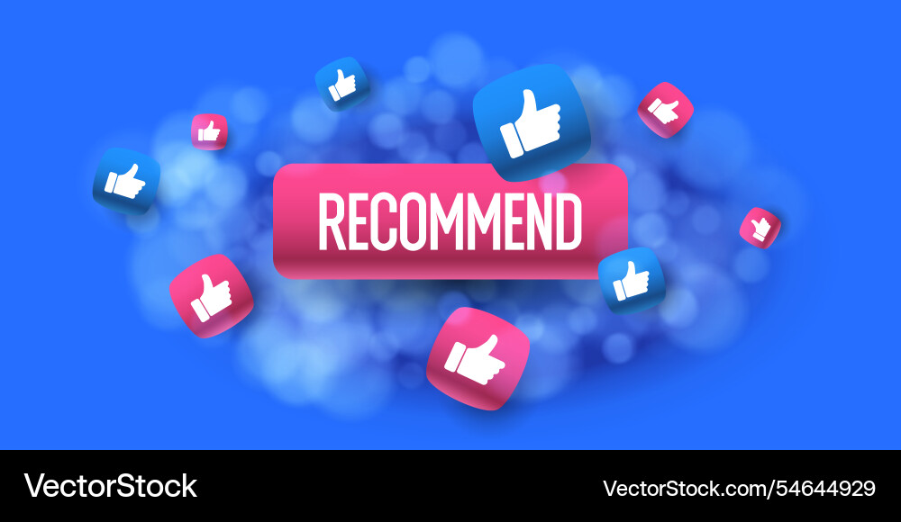 A poster with the inscription recommend Royalty Free Vector