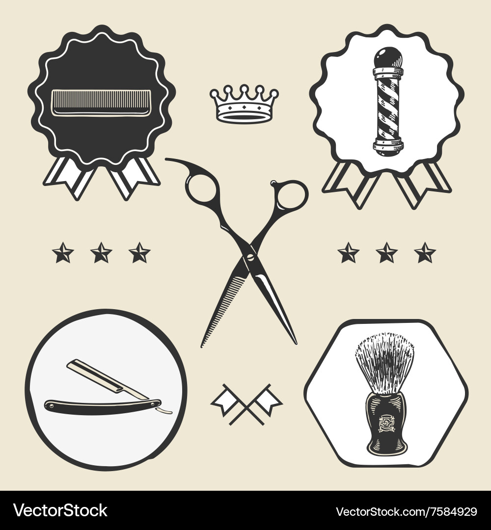 Barber Shop Essentials Royalty Free Vector Image