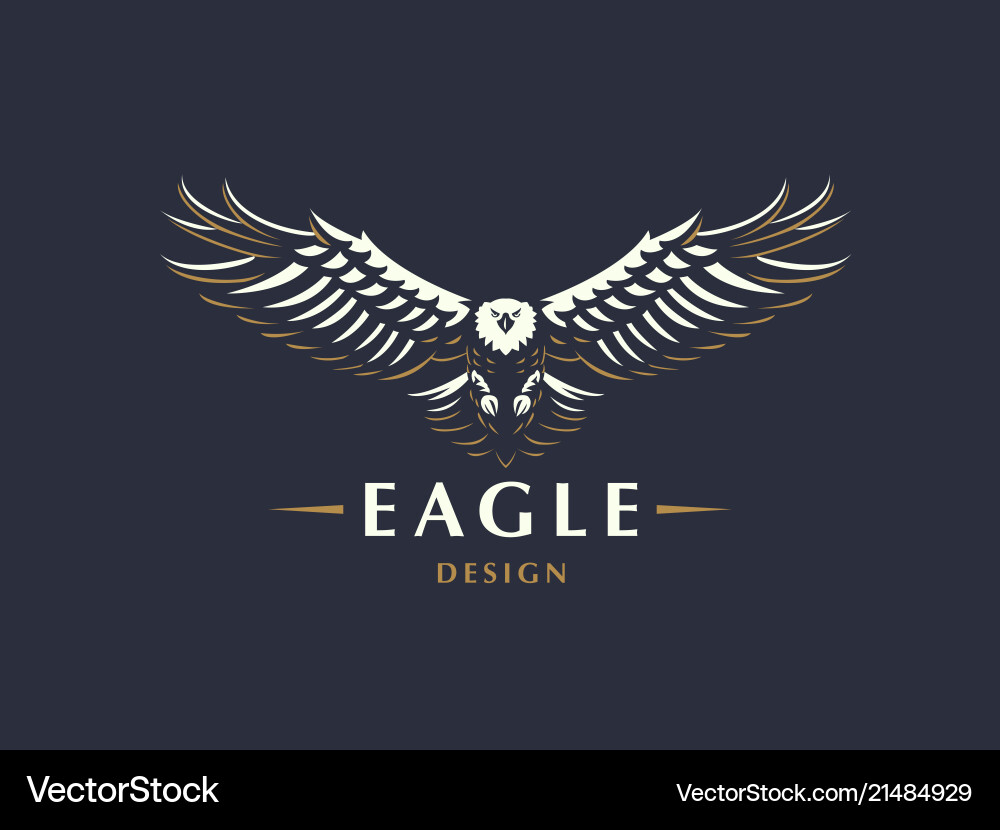 Flying eagle Royalty Free Vector Image - VectorStock