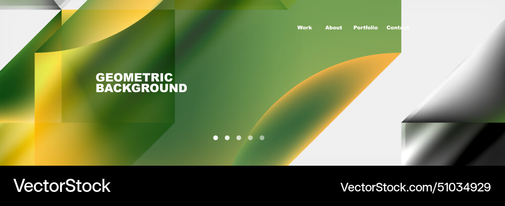 Geometric background with gradient in green Vector Image