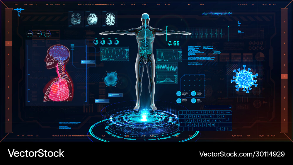 Medical infographic hud Royalty Free Vector Image