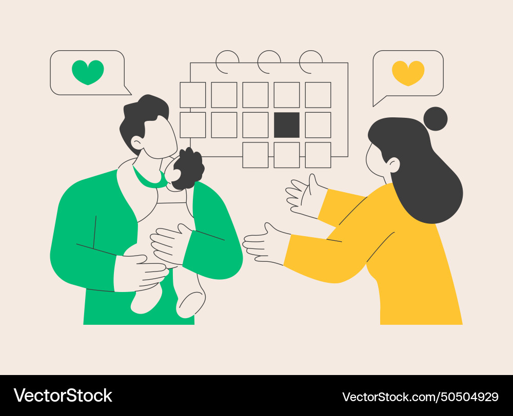 Parental leave abstract concept Royalty Free Vector Image