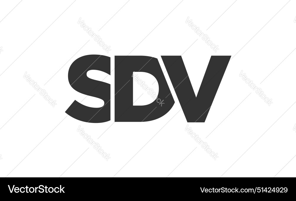 Sdv logo design template with strong and modern Vector Image
