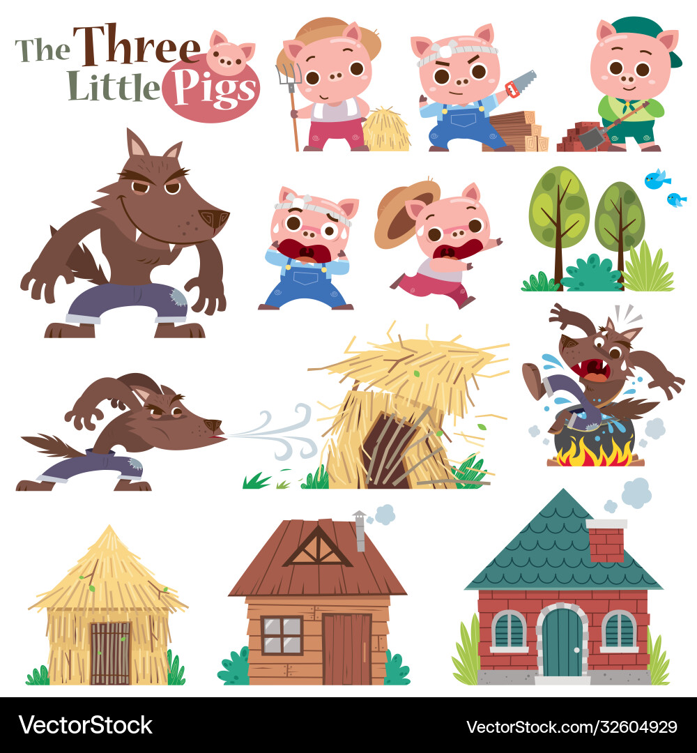 3 Pigs Vector Images (over 450)