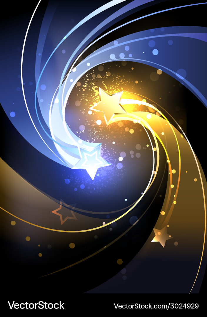 Two comets Royalty Free Vector Image - VectorStock