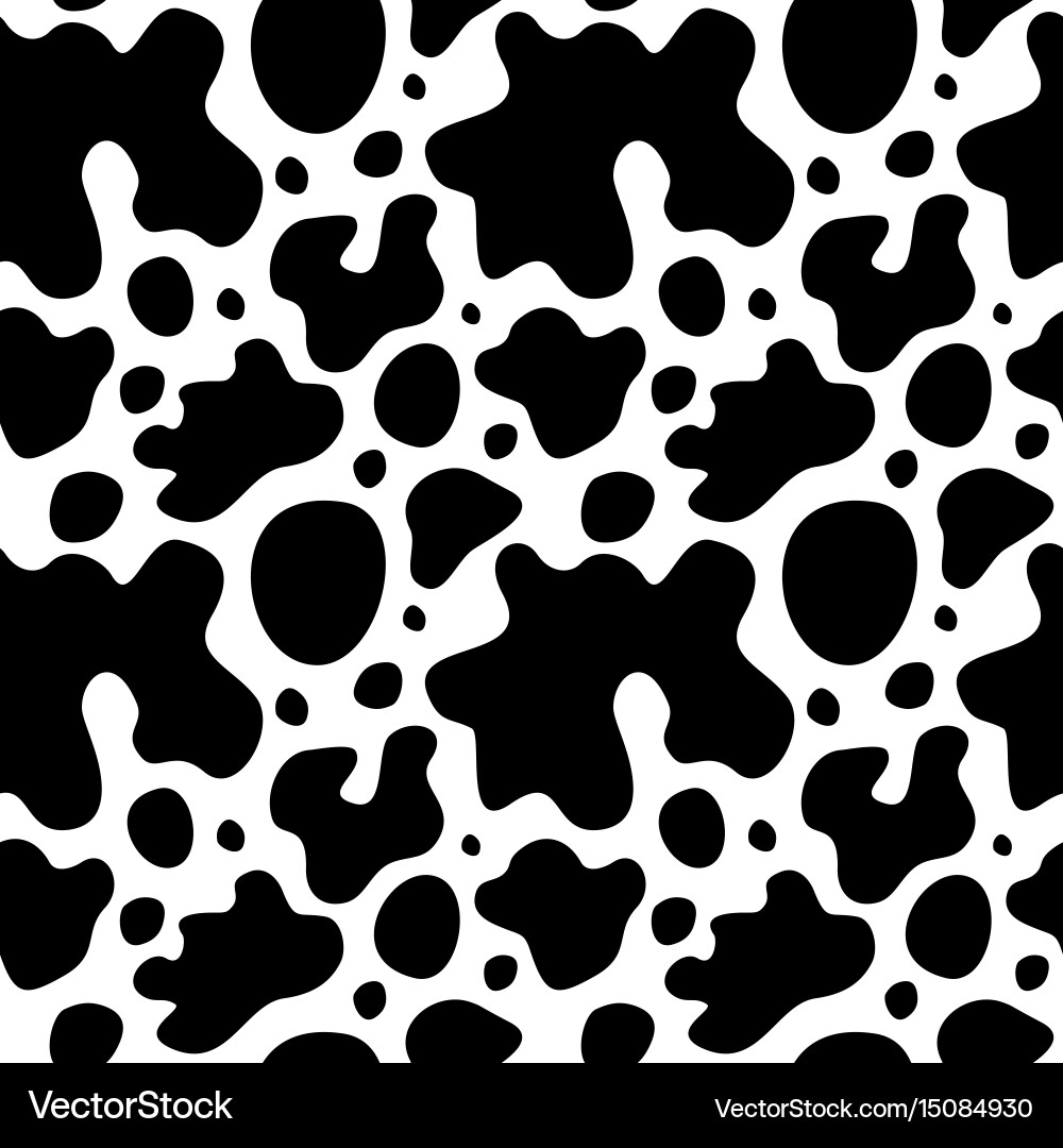Cow skin texture with spots seamless Royalty Free Vector