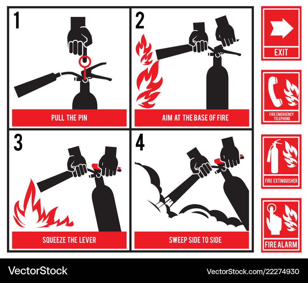 Fire fighting technical Royalty Free Vector Image