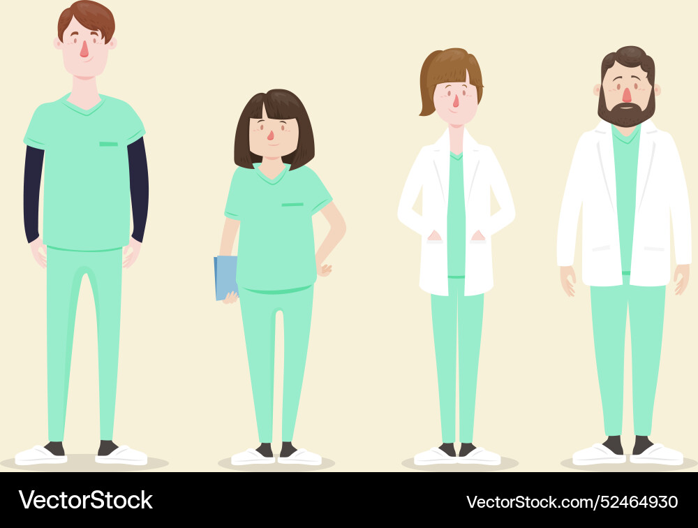 Health professional set Royalty Free Vector Image