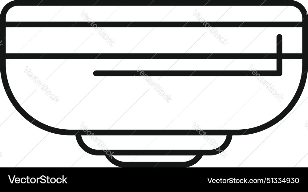 Minimalist line art of a bowl Royalty Free Vector Image