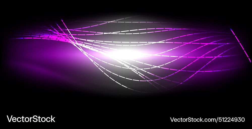 Purple and white wave on black background Vector Image