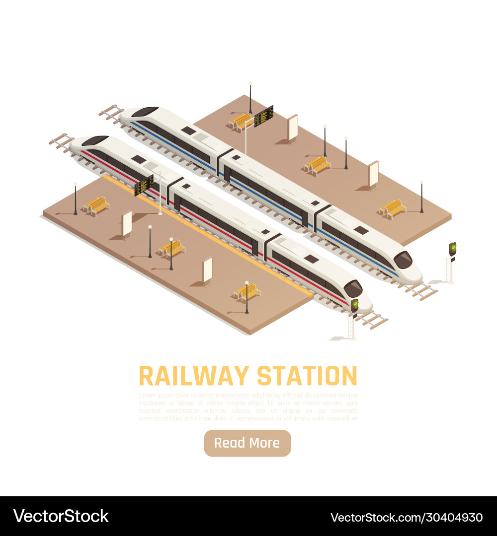 Railway station intercity background Royalty Free Vector