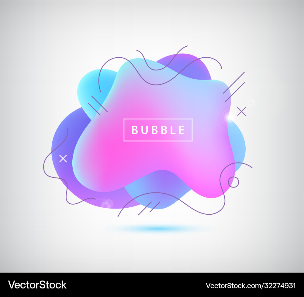 3d gradient spot bubble with wavy lines Royalty Free Vector